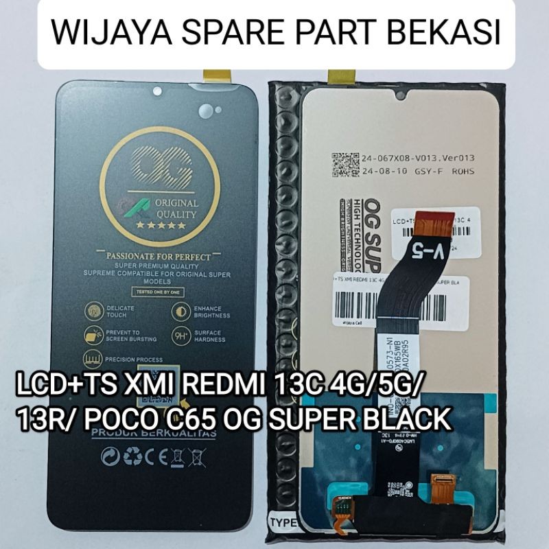 Jual LCD+TS XIAOMI REDMI 13C 4G/5G /13R/POCO C65 OG SUPER BLACK ...