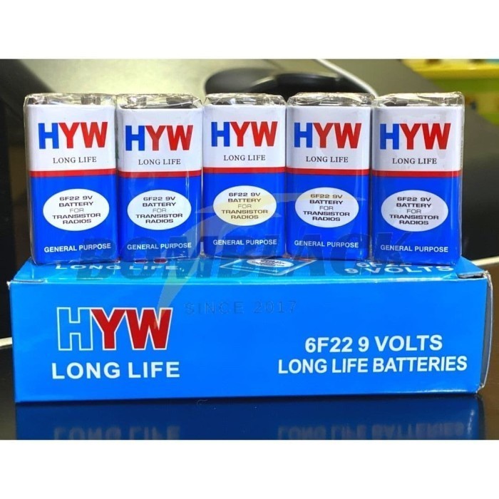 Jual Baterai 9v HW HI-Watt Battery 9 Volt Batu Batere Batre Kotak MURAH ...