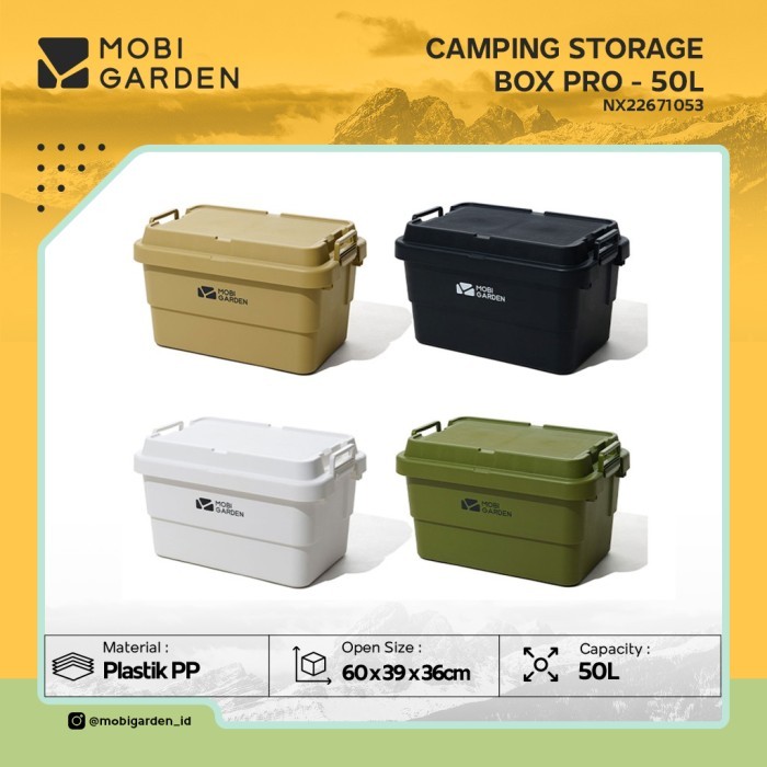 Jual Box Penyimpanan Mobi Garden NX22671053 Camping Storage Box 50L Pro ...