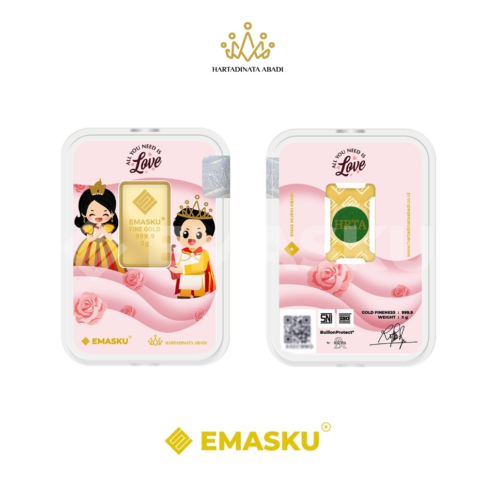 Jual EMASKU Hartadinata Moment Love Series 5 Gram | Shopee Indonesia