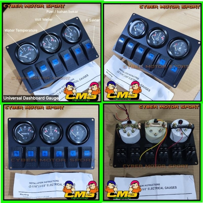 Jual saklar panel dan gauge dashboard switch on off universal mobil ...