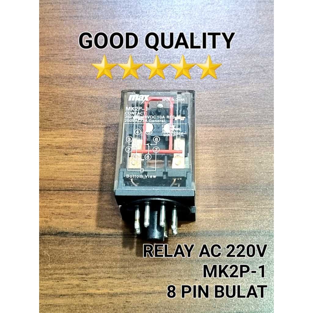 Jual Relay MAX MK2P-I AC 220V 28VDC 10A Socket / Soket 8 PIN / RELAY 8 PIN 220V (hanya relay ...