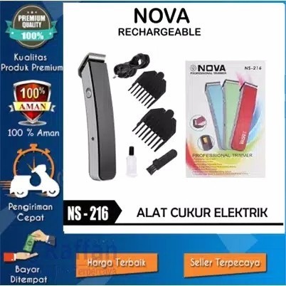 Jual Alat Cukur Nova NS 216 - Alat Cukur Rambut Rechargeable - Alat Cukur | Shopee Indonesia
