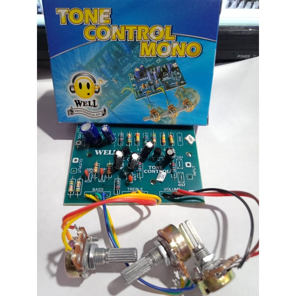 Jual Tone control mono 2 transistor tone bias 3 pot +kabel murah murah | Shopee Indonesia