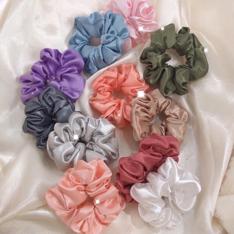 Jual IKAT RAMBUT MINI SATIN / SCRUNCHIES SATIN / IKAT RAMBUT SATIN ...