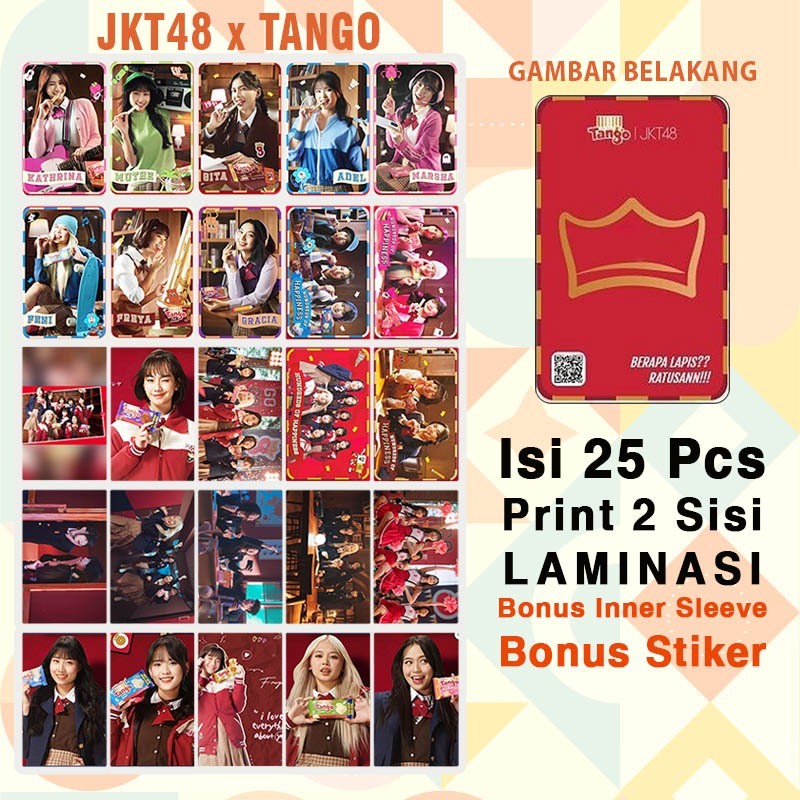 Jual [25 Pcs] jkt48xtango Set JKT48 X Tango PC Photocard Unofficial Bolak-balik Laminasi Glossy ...