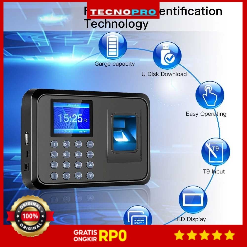 Jual TECNOPRO - Donwe Mesin Absen Sidik Jari Attendance Fingerprint ...