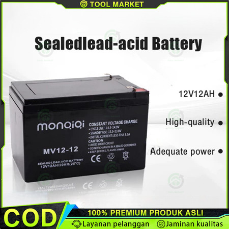 Jual Aki Kering 12V 12AH Sealedlead-Acid Battery Accu Tangki Alat Semprot Sprayer Elektrik ...