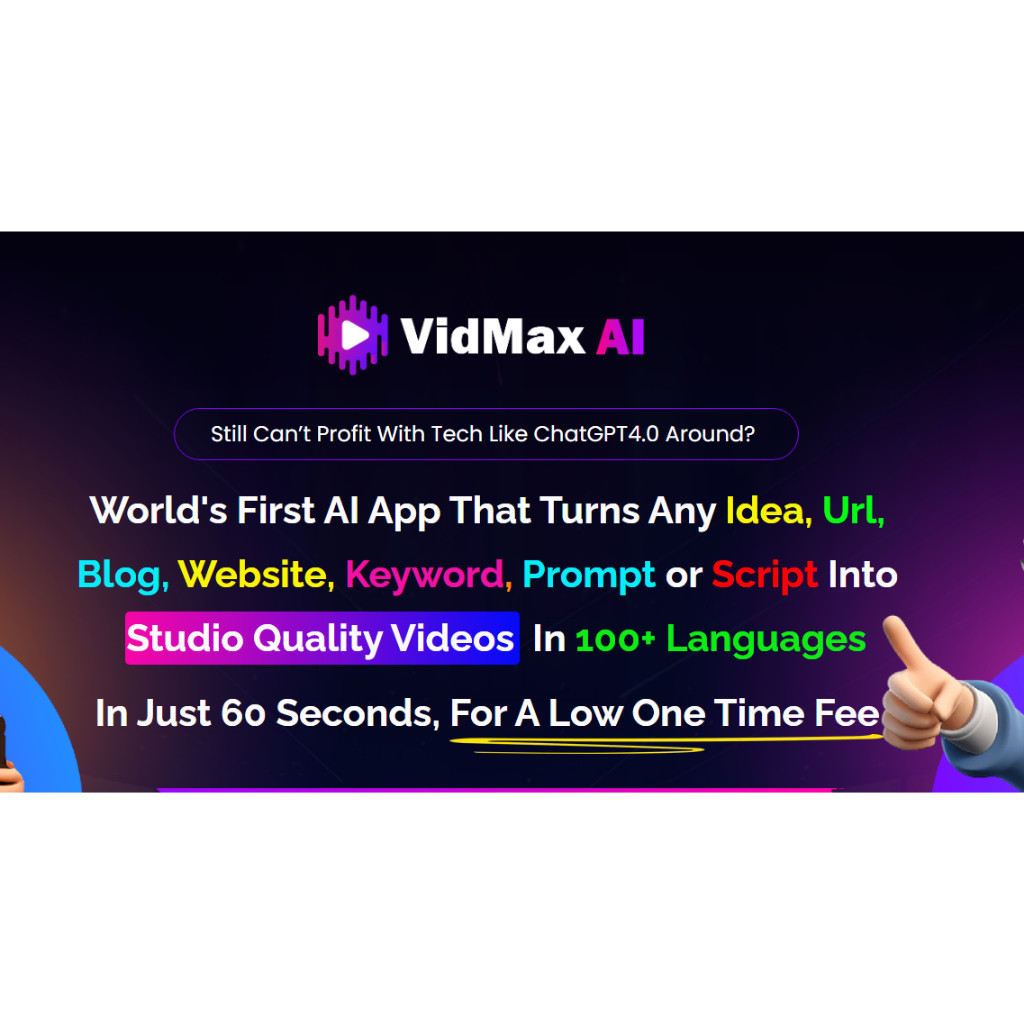Jual Vidmax AI Tools Keren Yang Bisa Merubah Sebuah Ide Menjadi Video ...