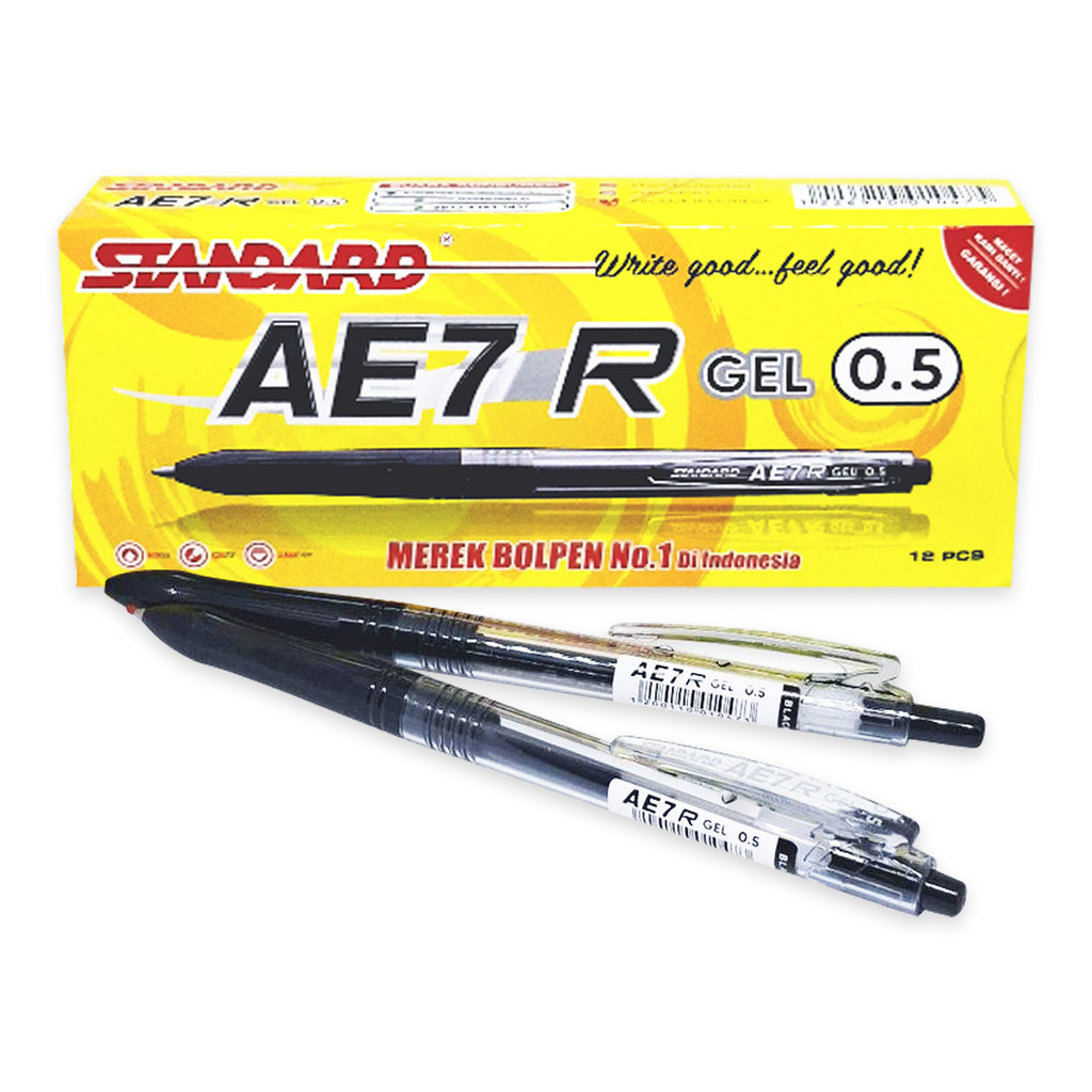 Jual Pena Cetek Ballpoint Ink Gel Standard AE7 R 0.5mm Pulpen Recractable 1 Pcs | Shopee Indonesia