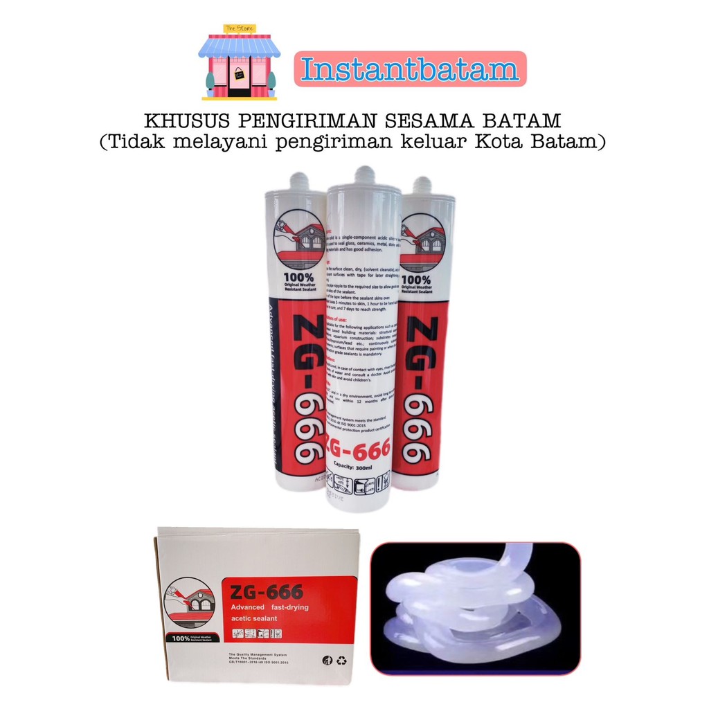 Jual 386 Lem Botol Silicone Sealant ZG666 Lem Kaca Lem Besi Lem Plastik ...