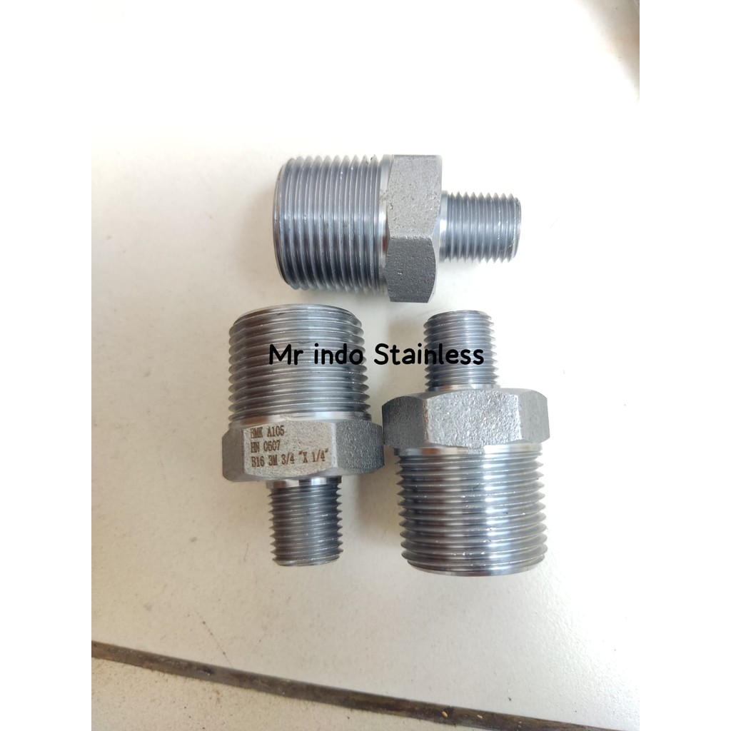 Jual Double Nepel Reducer Besi A105 Drat NPT 2" X 1 1/2" Class 3000 ...
