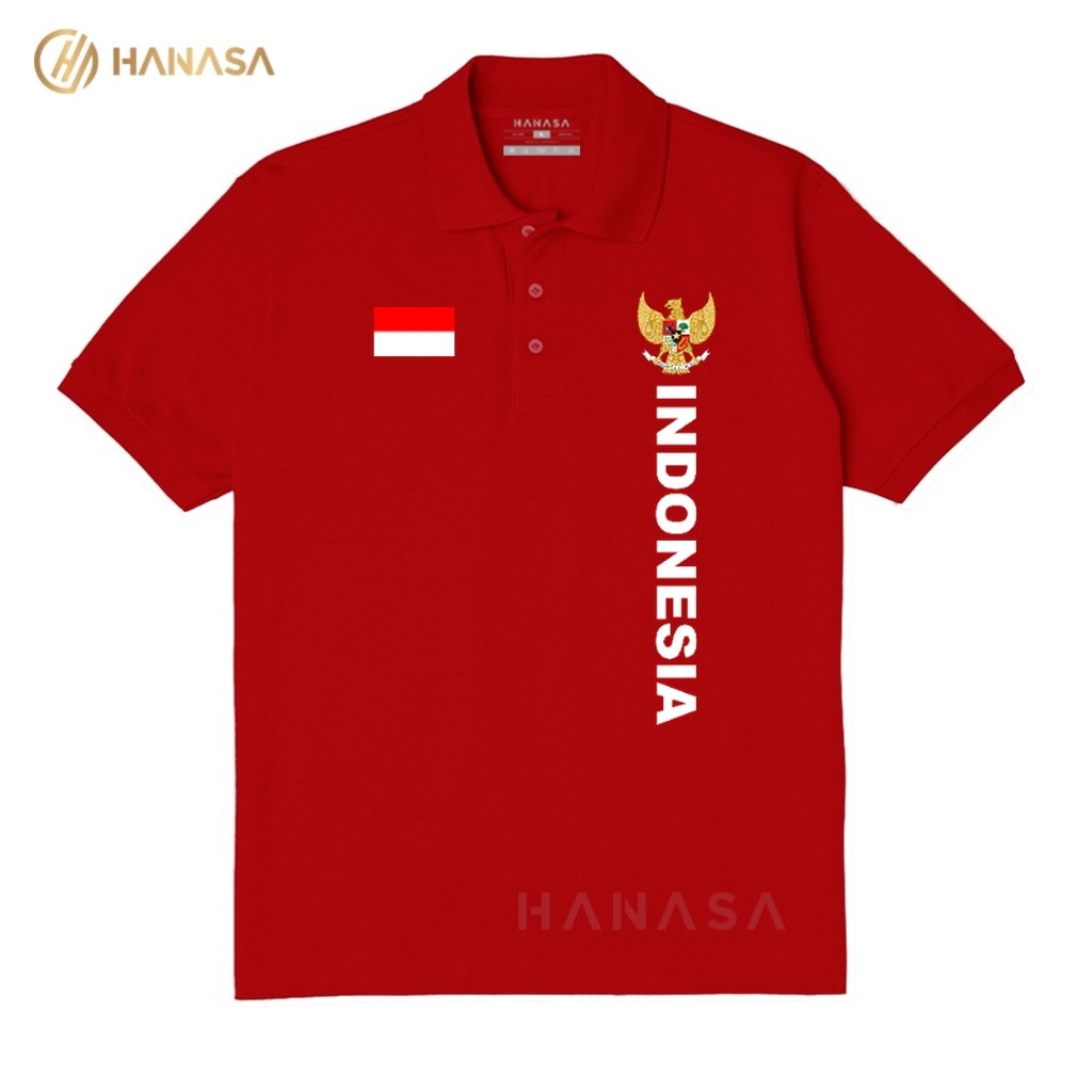 Jual Polo Shirt Wanita Garuda Indonesia Bendera Merah Putih | Polo ...