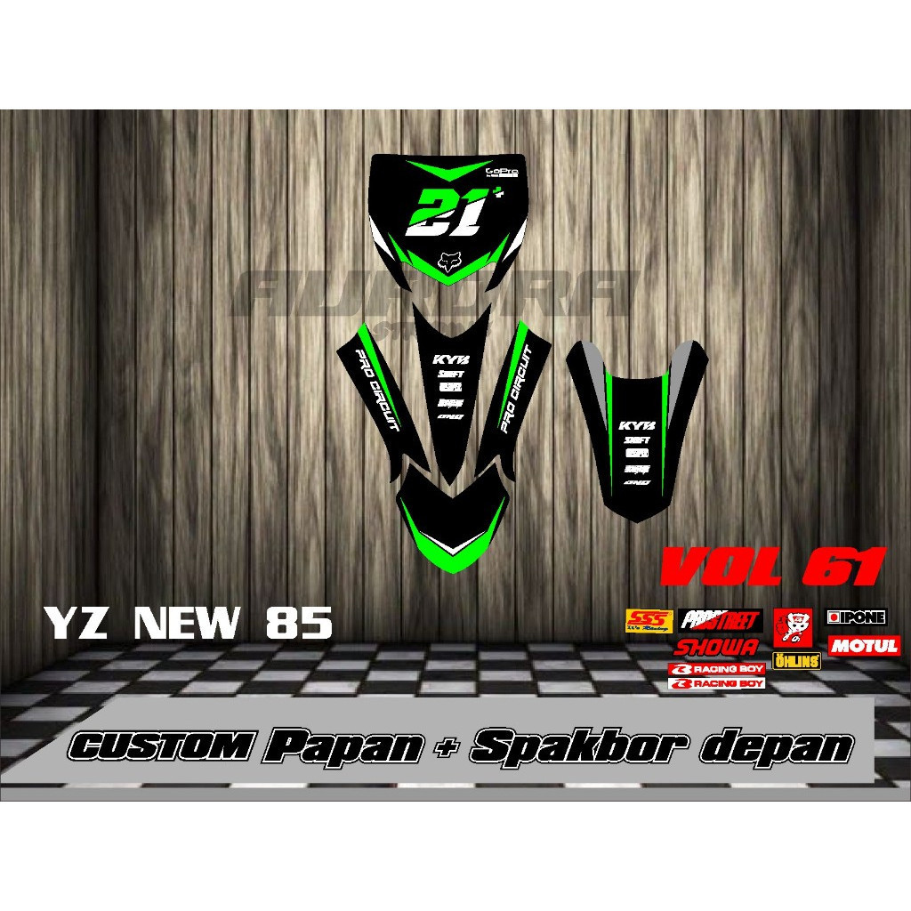 Jual Sticker Decal Papan Nomor Start Spakbor Depan Yz New 85 Terbaru ...