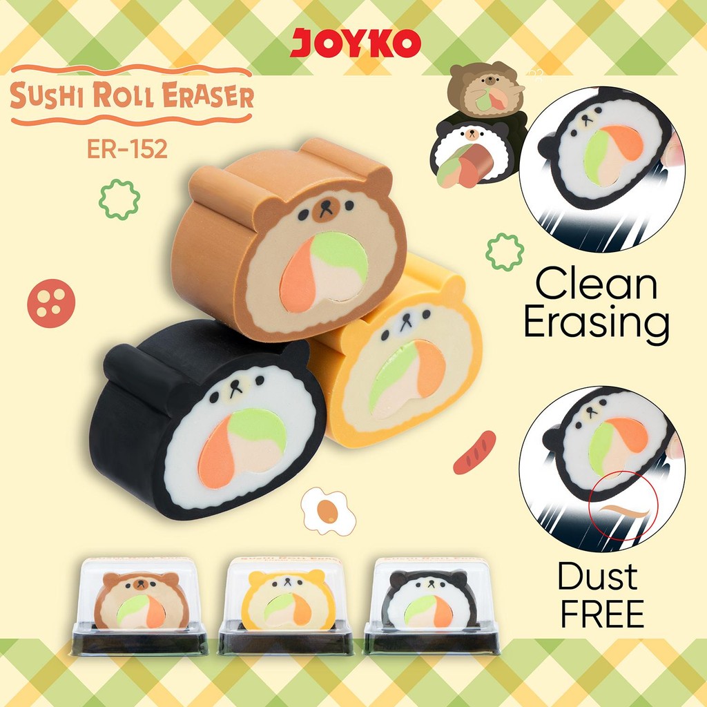 Jual JOYKO Penghapus Eraser ER-153 Sushi Roll Eraser | Shopee Indonesia
