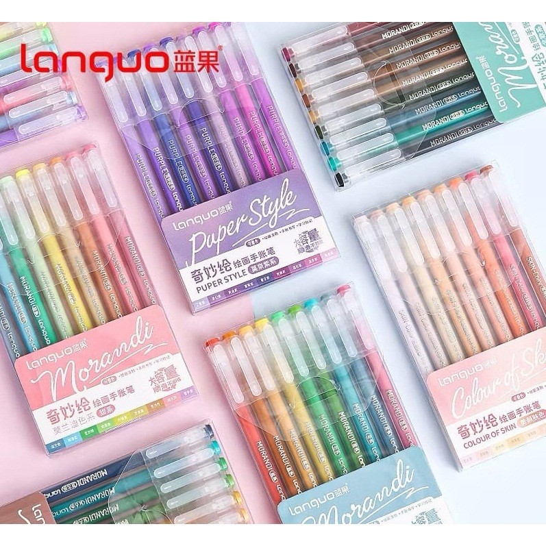 Jual Languo morandi Real Colors Gel Pen /pen warna warni set / pen ...