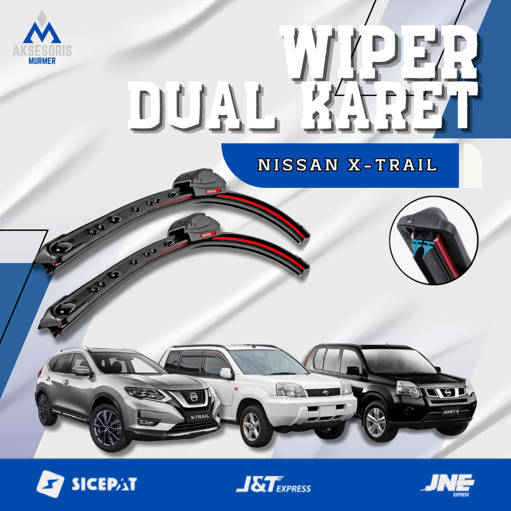 Jual Wiper Mobil Nissan X-Trail Xtrail T30 / T31 / T32 Double Karet - 1 ...