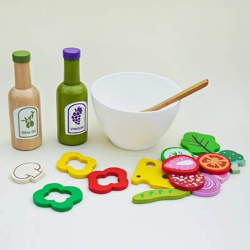 Jual Wooden Simulation Food Kitchen Toy for Boys And Girls Pretend Play ...