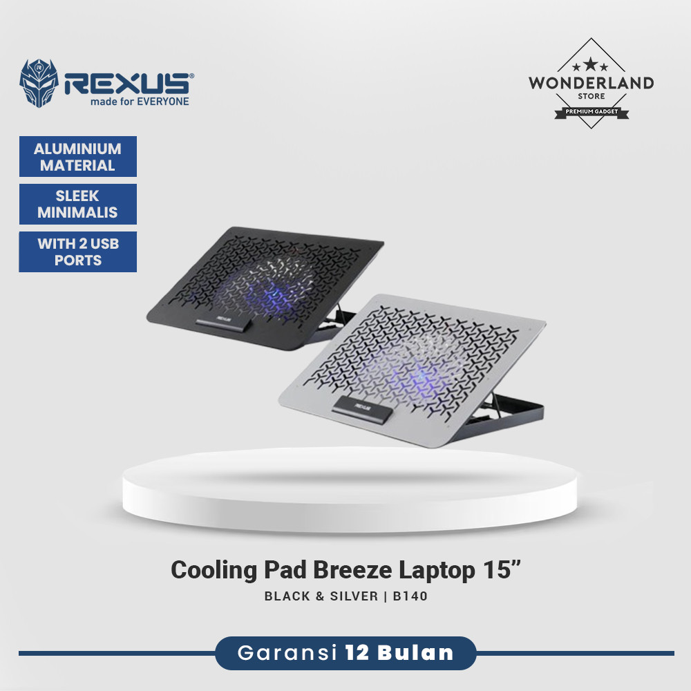 Jual Rexus Cooling Pad Breeze B140 Laptop Fan Adjustable Wind Desain ...