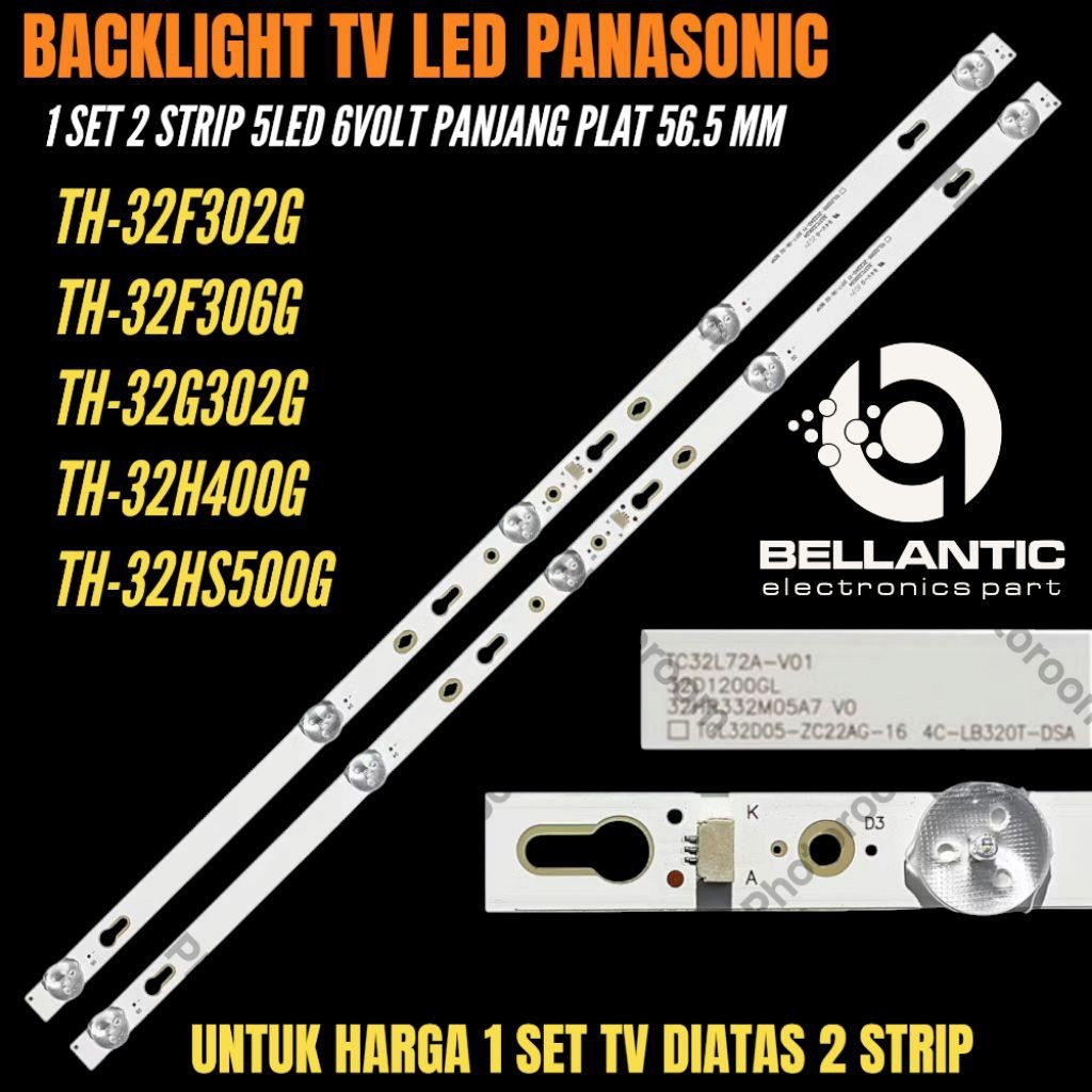Jual BACKLIGHT TV LED PANASONIC 32 INCH TH-32F302G- TH-32F306G- TH ...