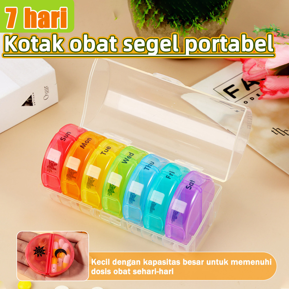Jual Tempat Obat Pill Kotak Harian Medicine 7 Penyimpanan Obat Daily ...