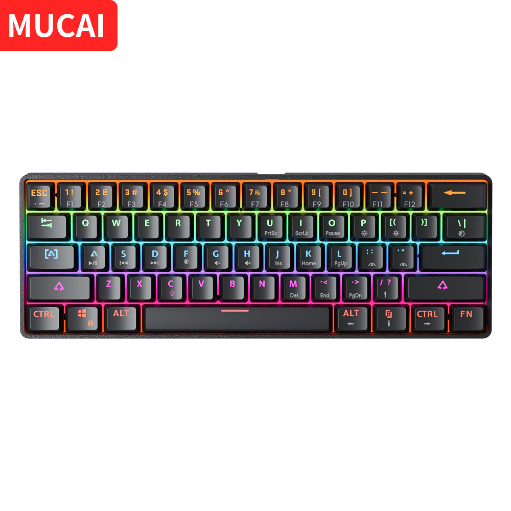 Jual MUCAI MK61 USB Gaming Esports Mechanical Keyboard 61 Key Red ...
