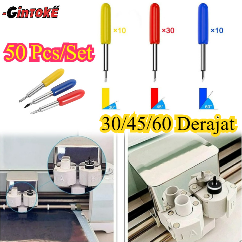 Jual 50PCS 30/45/60 Derajat Mata Pisau Import Mesin Cutting Sticker ...