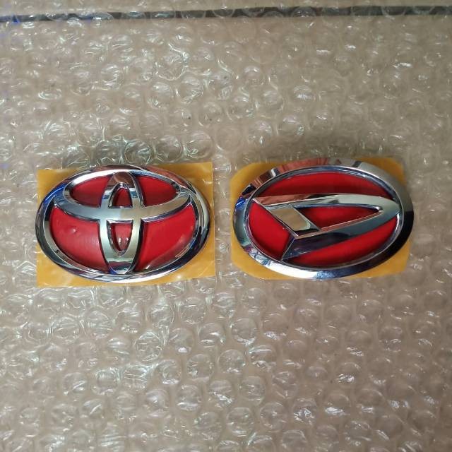 Jual Emblem logo stir toyota daihatsu begron merah | Shopee Indonesia