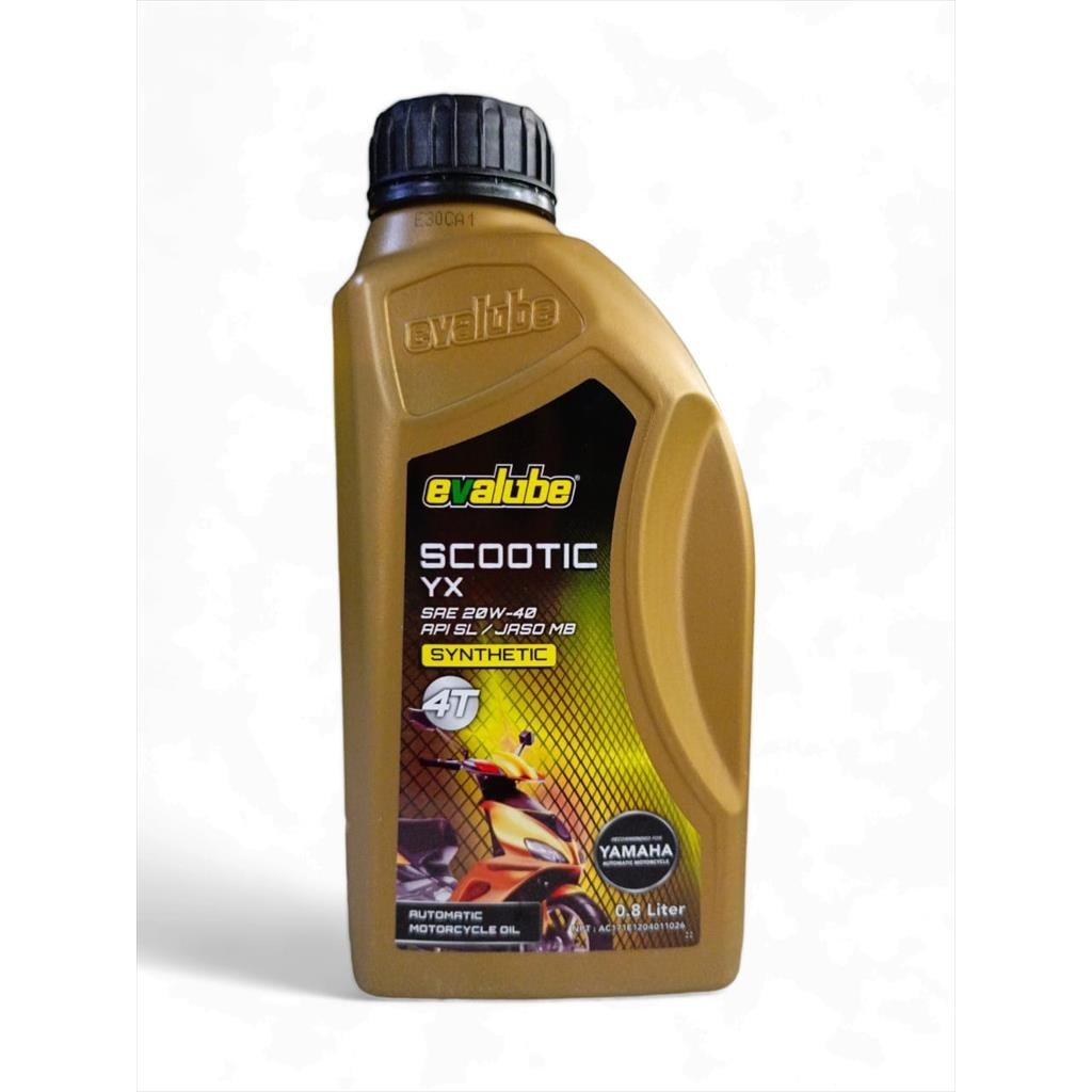 Jual Oli Mesin Motor Matic Scooter Evalube Scootic YX 20W-40 SL MB 0.8L ...