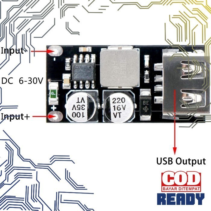 Jual Modul Stepdown DC-DC Converter USB QC 2.0 QC 3.0 Quick Charge ...