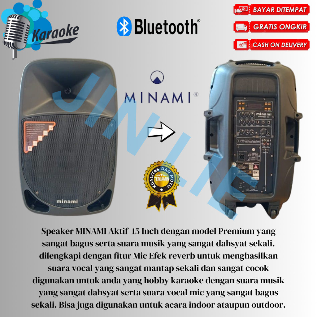 Jual GROSIR SPEAKER AKTIF MINAMI PARTY PB50015 INCH 500 WATT HARGA 1 ...