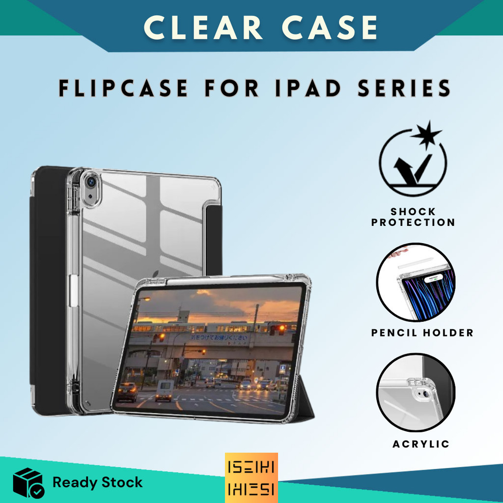Jual Clear Acrylic Case For IPad Gen 5/6 Air 1/2 9.7" Gen 7/8/9 10.2 ...