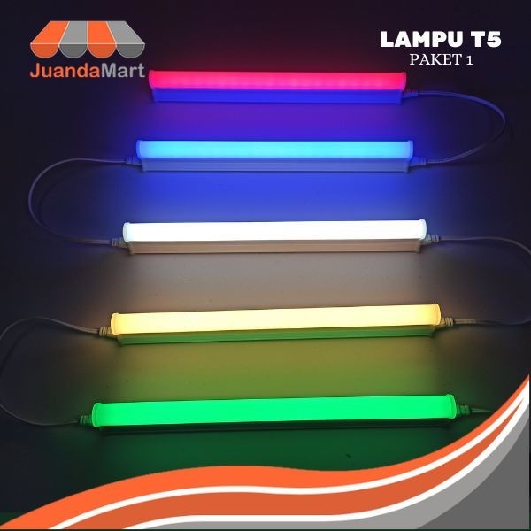 Jual Paket 1 Lampu TL T5 Bonus Saklar Angka 8 Tinggal Pakai T5 LED NEON ...