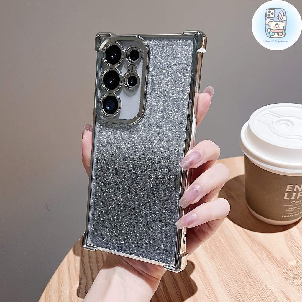 Jual Advanced Gradient Glitter Fine Hole Photo Frame Phone Casing for Samsung Galaxy S20 S21 S22 ...