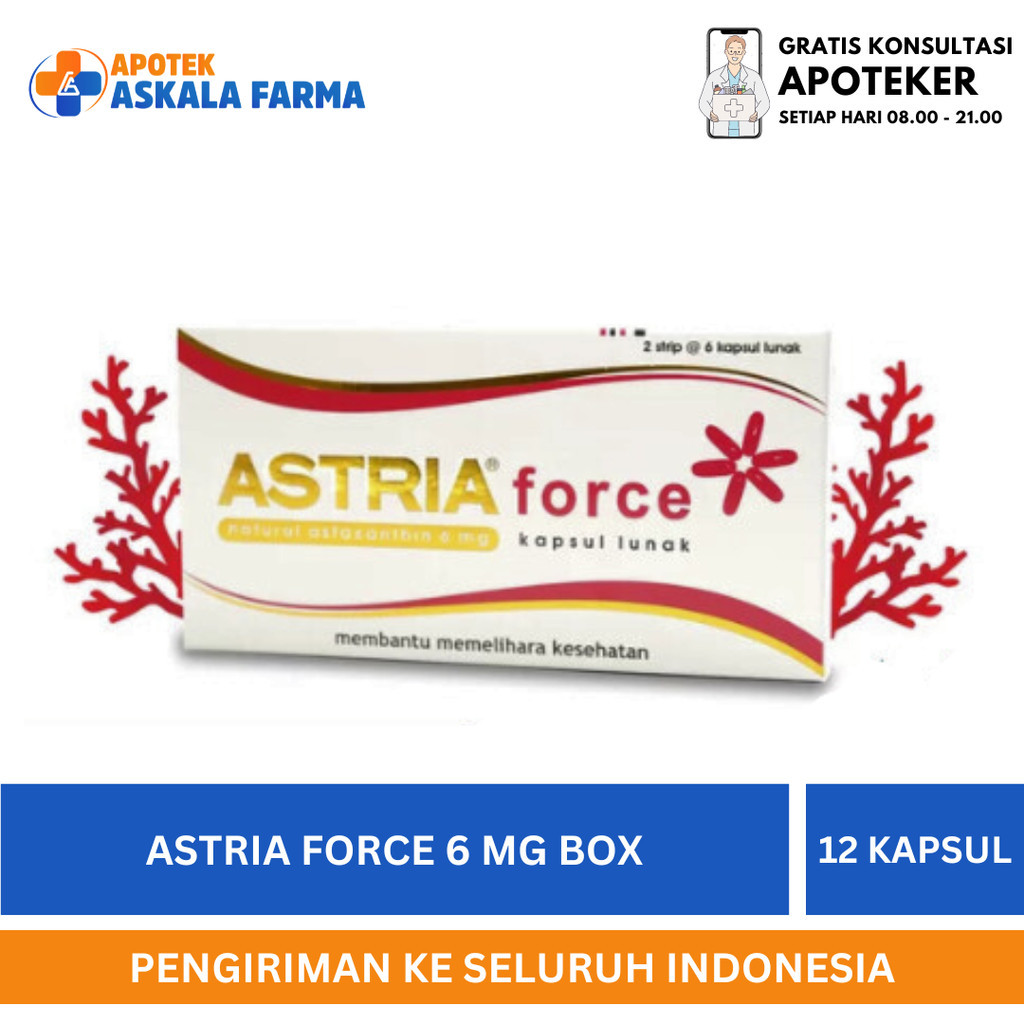 Jual ASTRIA FORCE ASTAXANTHIN 6MG BOX 12 KAPSUL | Shopee Indonesia