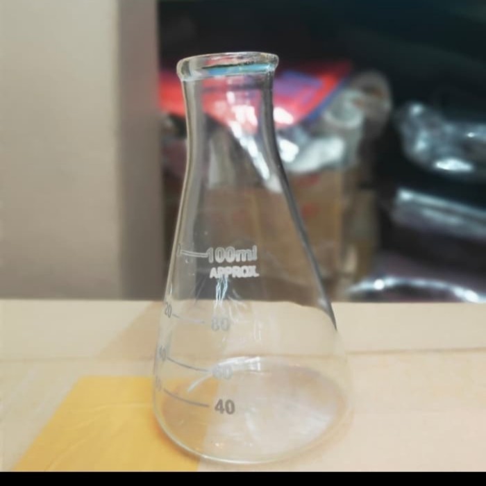 Jual labu erlenmeyer 100 ml pyrex | Shopee Indonesia