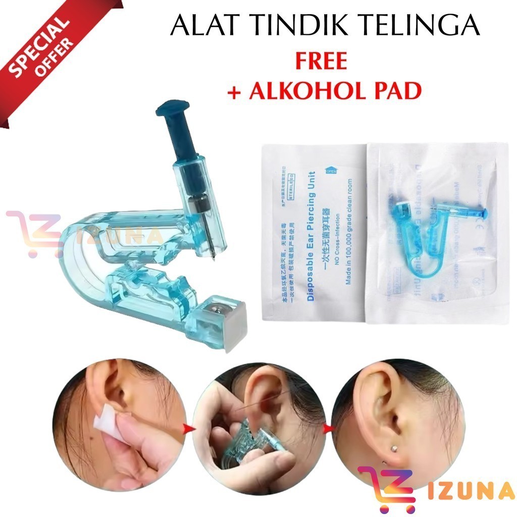 Jual IZ - ALAT TINDIK TELINGA SEKALI PAKAI / PIERCING EARS / TINDIK ...
