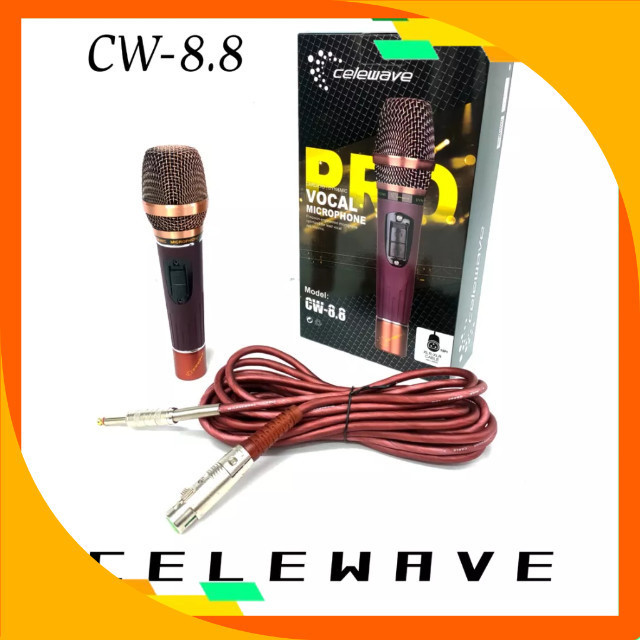 Jual Mentari Jaya MIC KABEL CELEWAVE CW 88 Dynamic Microphone | Shopee ...