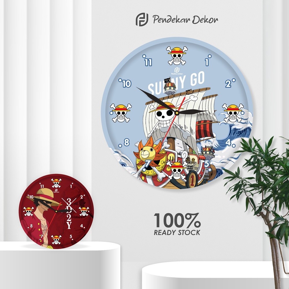 Jual JAM DINDING UNIK - JAM DINDING ONE PIECE - JAM DINDING LUFFY - JAM ...