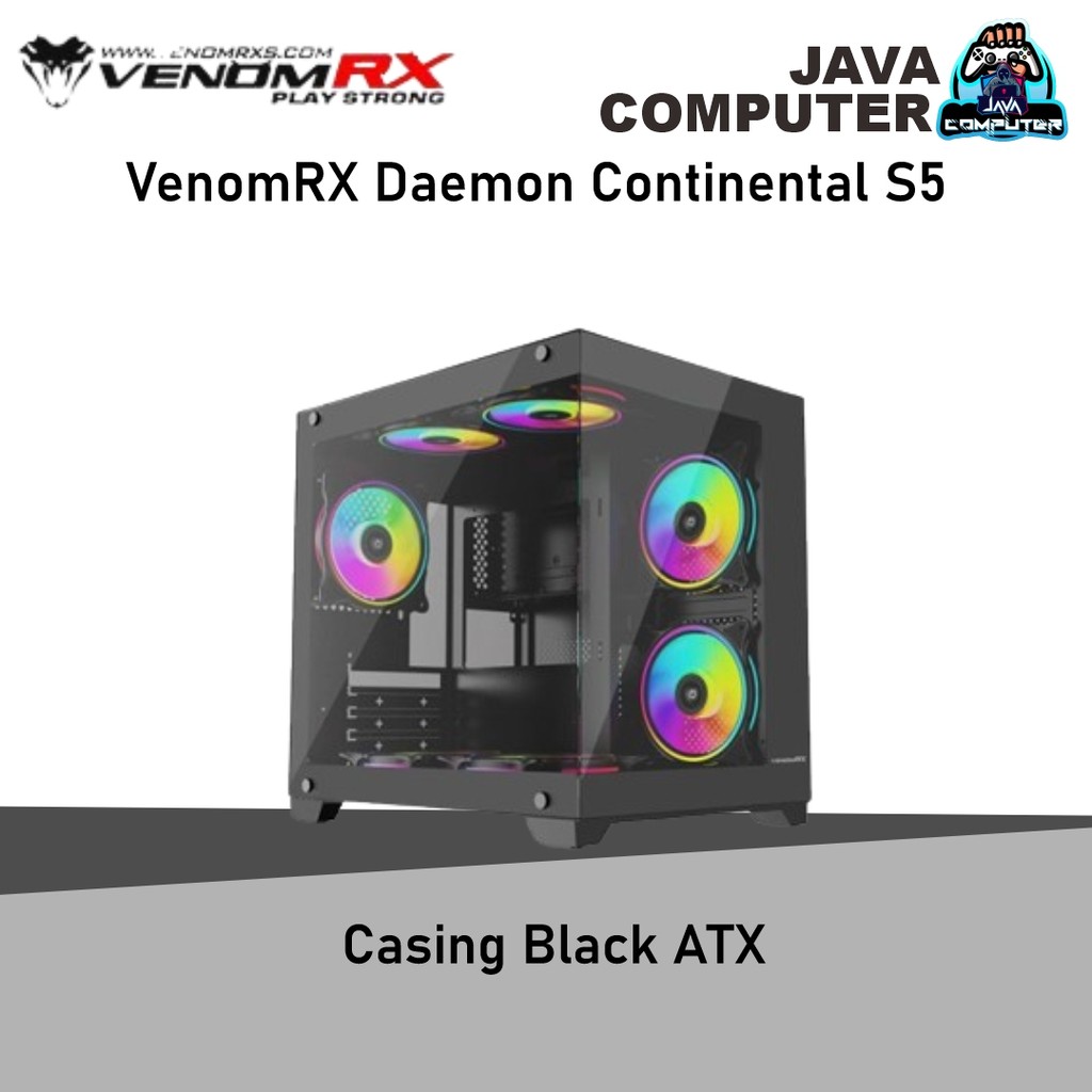 Jual VenomRX Daemon Continental S5 Casing Black ATX | Shopee Indonesia
