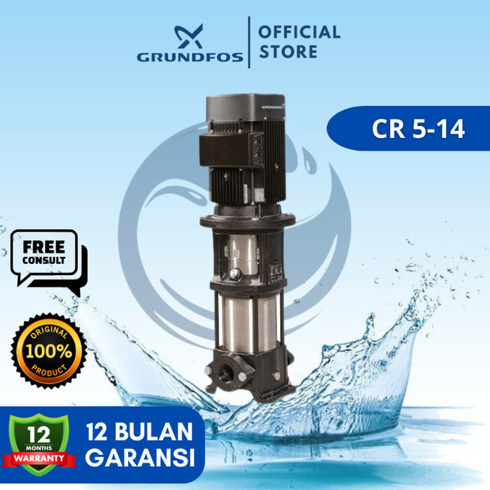 Jual Pompa Air Grundfos CR 5-14 Vertical Inline Multi Stage | Shopee ...