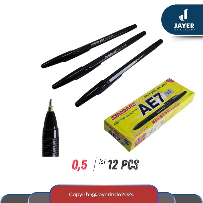 Jual Pulpen Ballpoint Standart AE7 ISI 12 Pcs | Shopee Indonesia