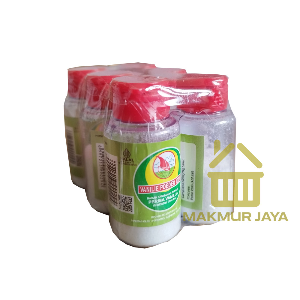Jual VANILI POWDER / Vanilla Bubuk LAYAR 1 pak isi 6 pcs @ 7800mg ...
