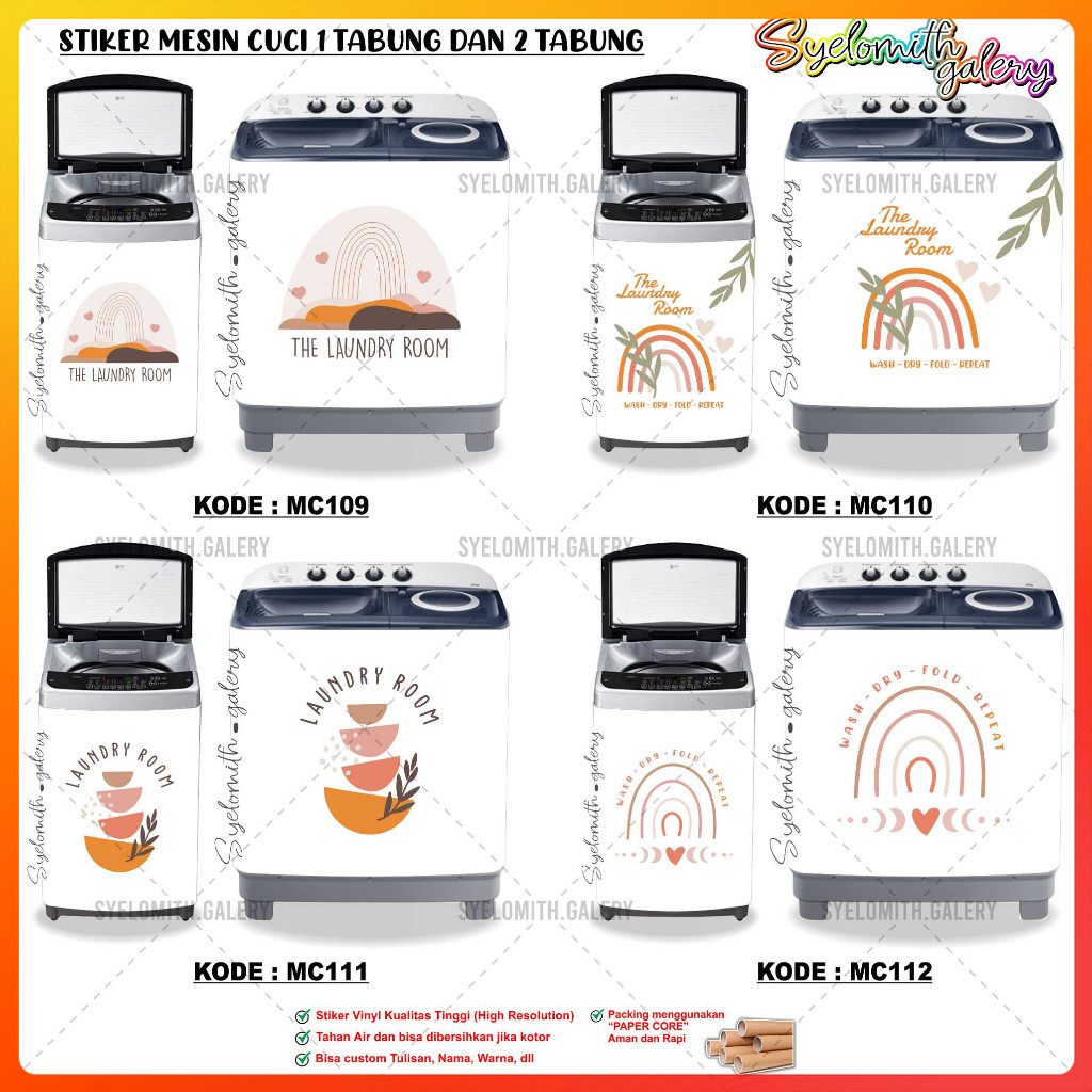 Jual Stiker Mesin Cuci 1 Tabung Dan Sticker Mesin Cuci 2 Tabung ...