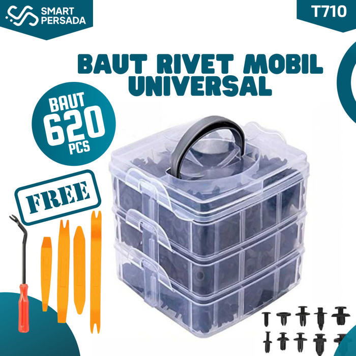 Jual Baut Rivet Mobil Set Box Universal Car Push Pin Plastik Alat ...