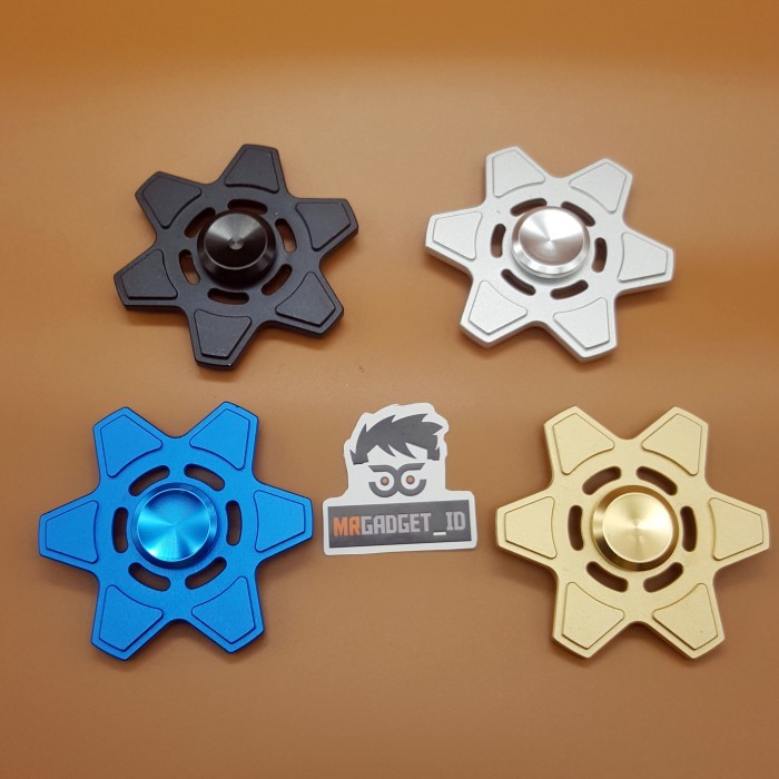 Jual Fidget Spinner Hand Spinner Aluminium Hexagonal Sun Star Bintang ...