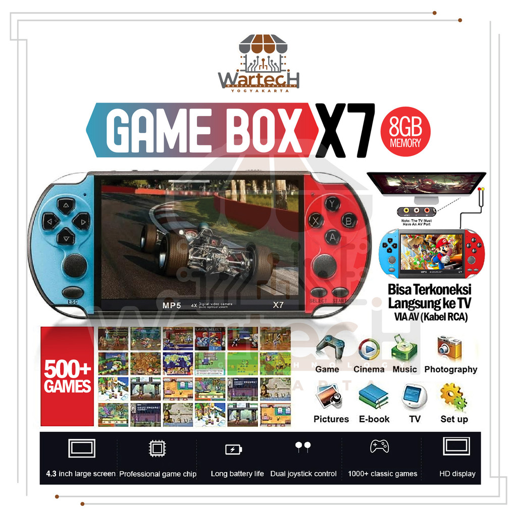 Jual GAME X7 Enhanced Edition GAMEBOY PSP X7 Handheld Console 5.000 ...