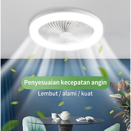Jual Lampu Kipas Angin AC E27 30/50Watt Lampu Plafon Remote Control LED ...