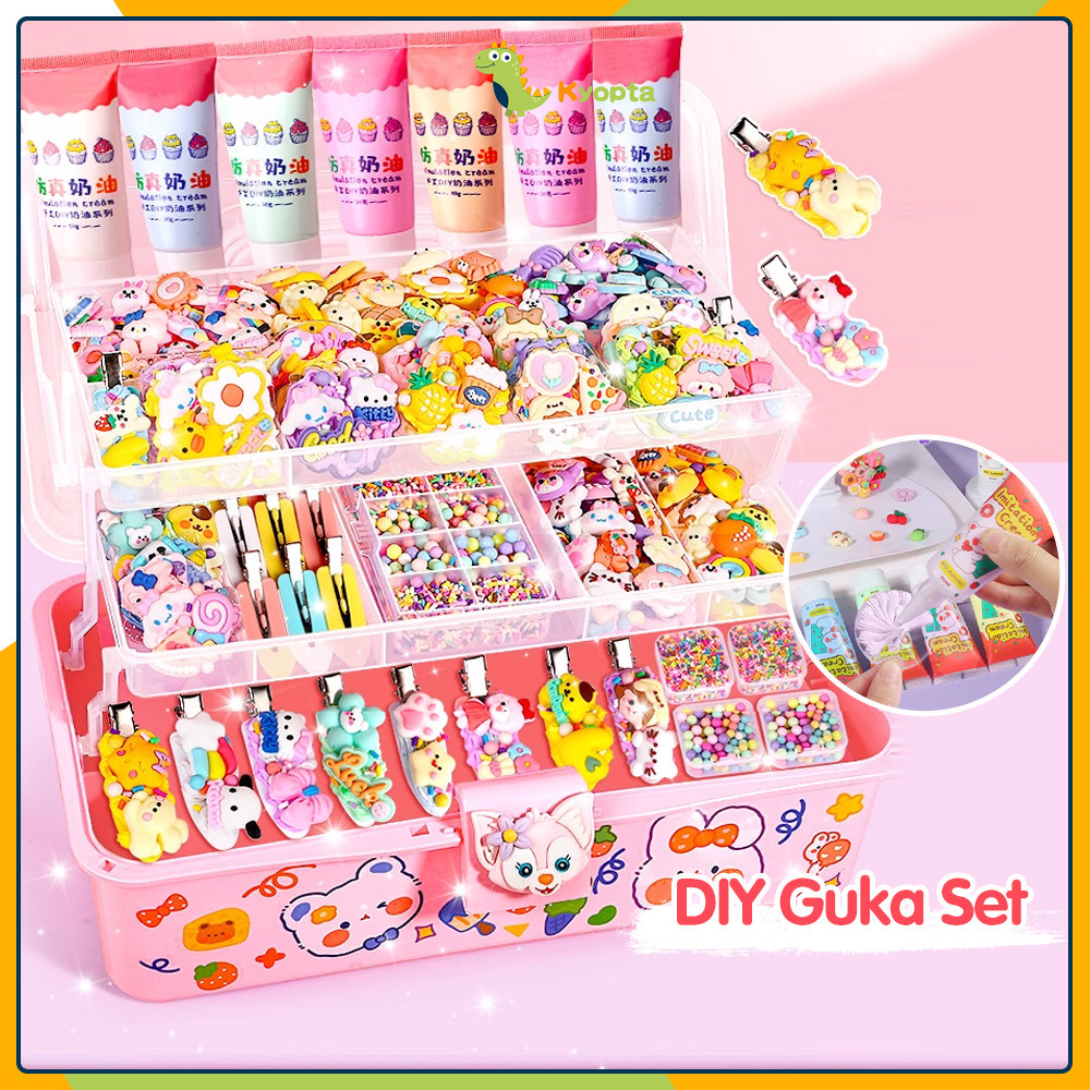 Jual 485pcs DIY Guka Set Gantungan Kunci Akrilik DIY Keychain Set Kartu ...