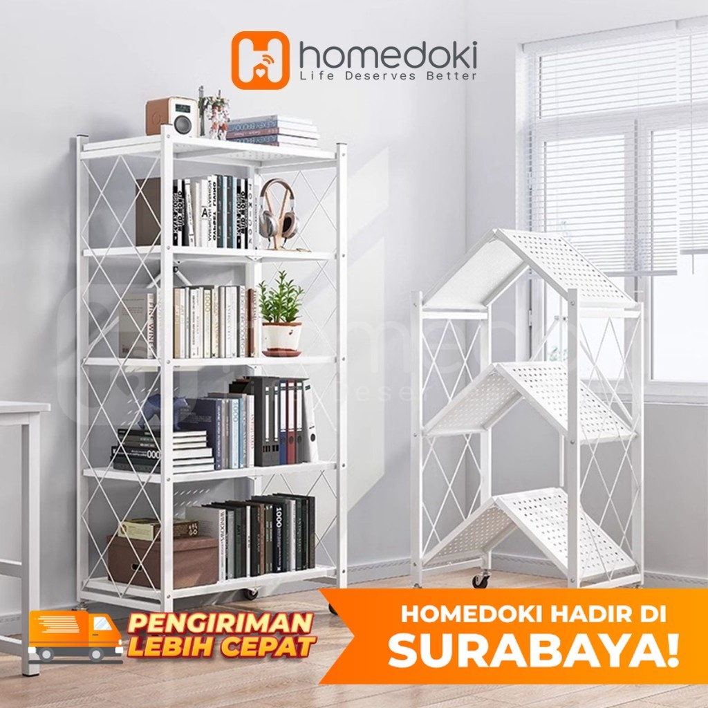 Jual Homedoki rak Lipat multifungsi serbagun/rak buku minimalis/rak ...